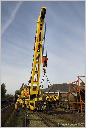 Photo of a Cowans Sheldon 50 tonne rail crane