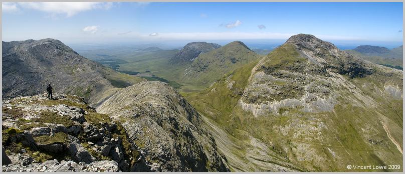 Photo of Benbaun from the summit of Bencolladuff, Twelve Bens of ...
